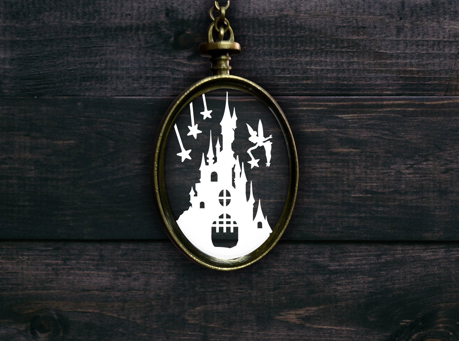 Disney Castle Pendant Papercut Necklace - Paper Petal